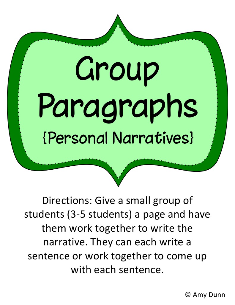 Group Paragraphs: (Personal Narratives) | PDF | Social Science ...
