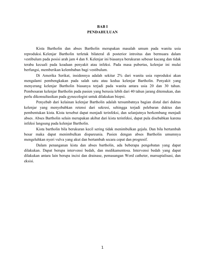 Kista dan Abses Bartholin pada Wanita | PDF | Sains & Matematika