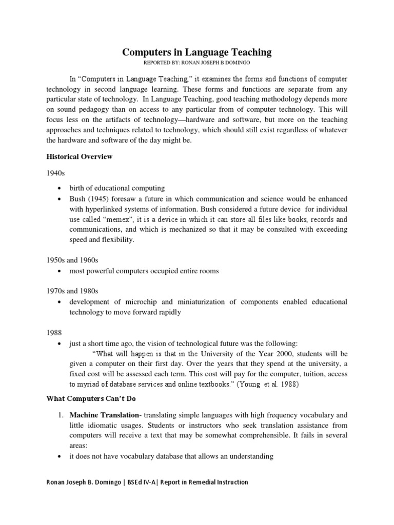 11computers in Language Teaching | PDF | Speech Recognition | Multimedia