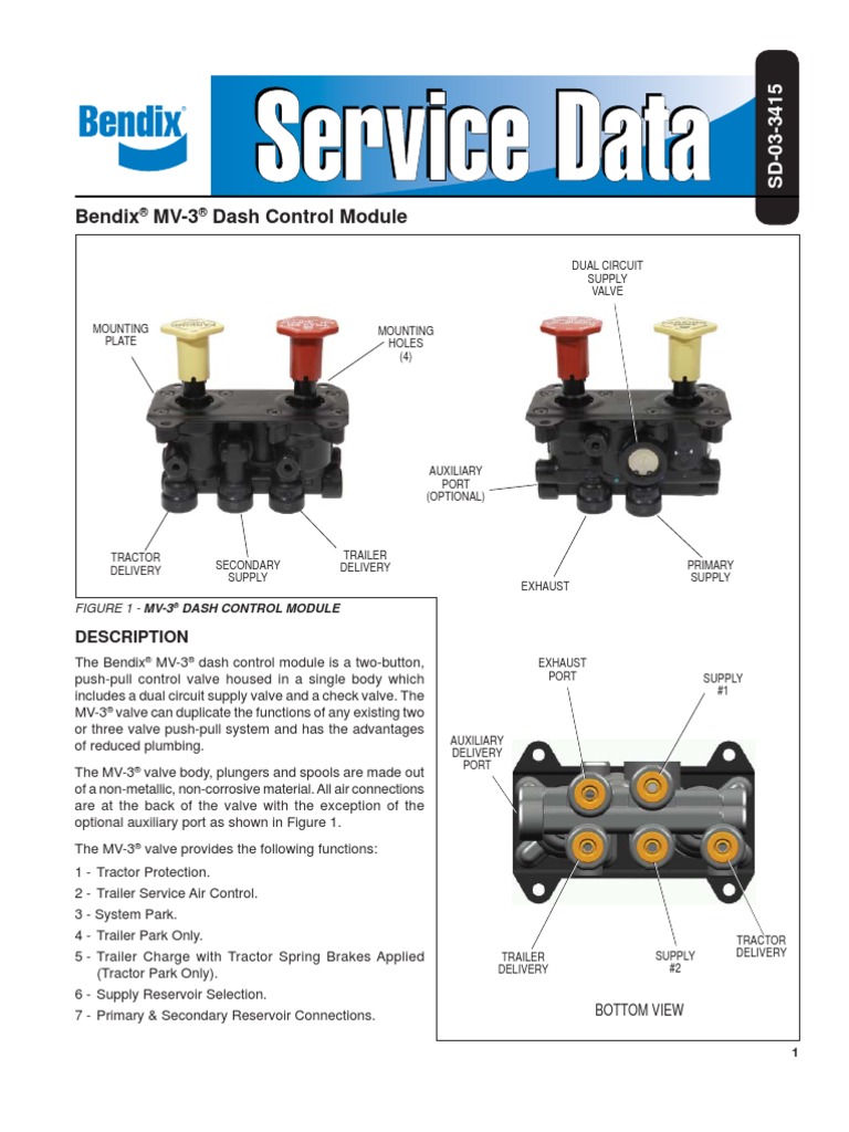 Válvula MV3 | PDF | Valve | Brake