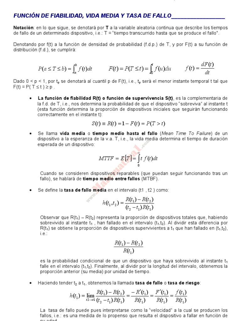 FIABILIDAD (I)-CONCEPTOS BÁSICOS | Valor P | Ingeniería de ...