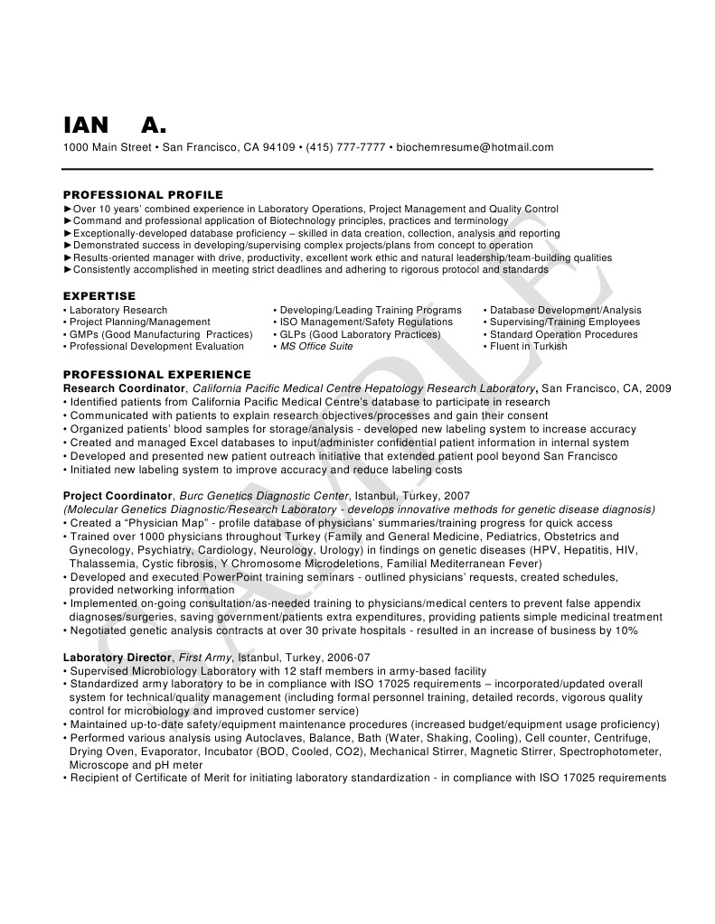 BioTech Professional Resume | PDF | Biotechnology | Laboratories