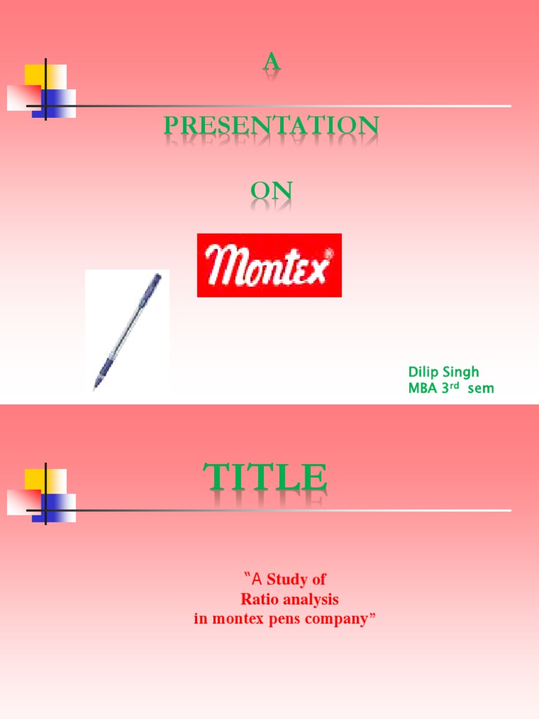 Ratio Analysis - Montex Pens | PDF | Equity (Finance) | Financial ...