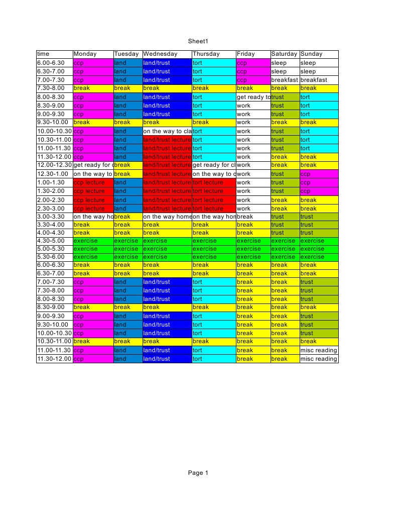 Schedule | PDF