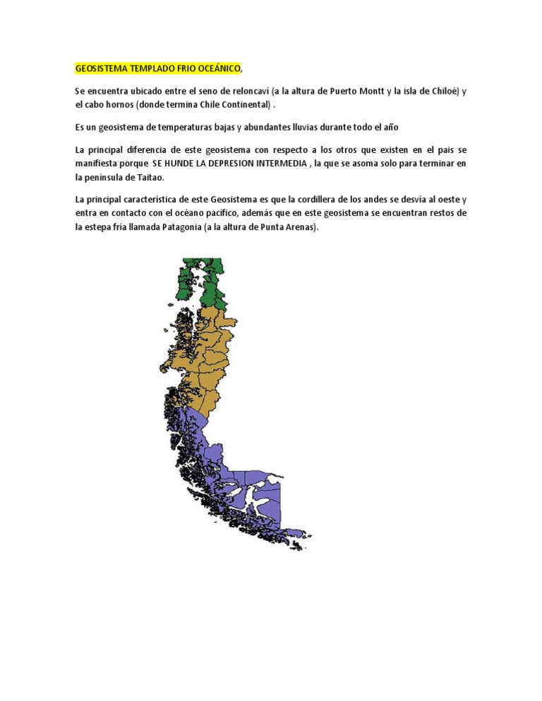 Geosistema Templado Frio Oceánico | PDF | Viajes y turismo | Tecnología