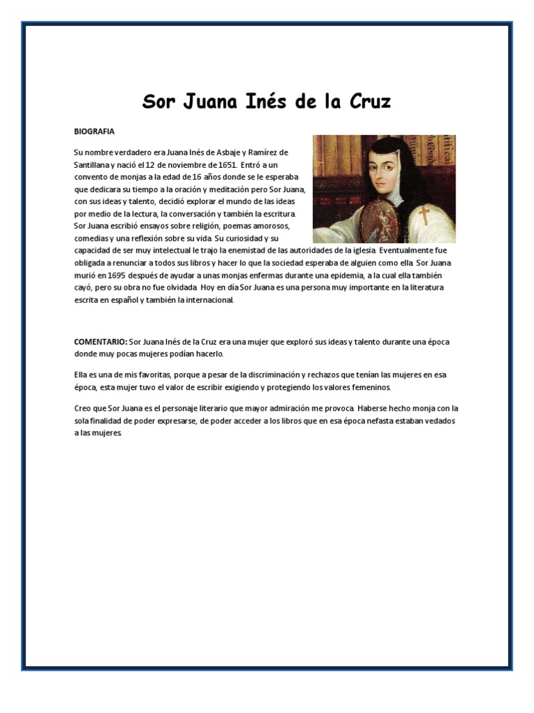 Sor Juana Inés de La Cruz | PDF