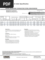 ACSR Conductor Data Sheets | PDF | Wire | Electrical Wiring