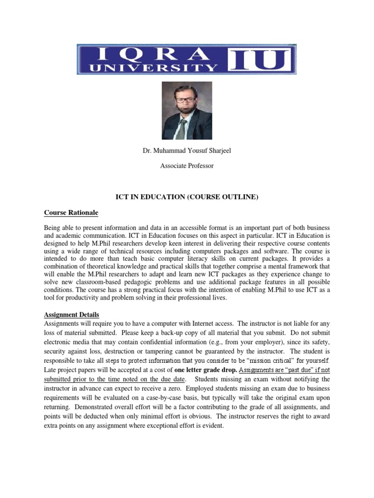 ICT Course Outline | Download Free PDF | Educational Technology | Test ...