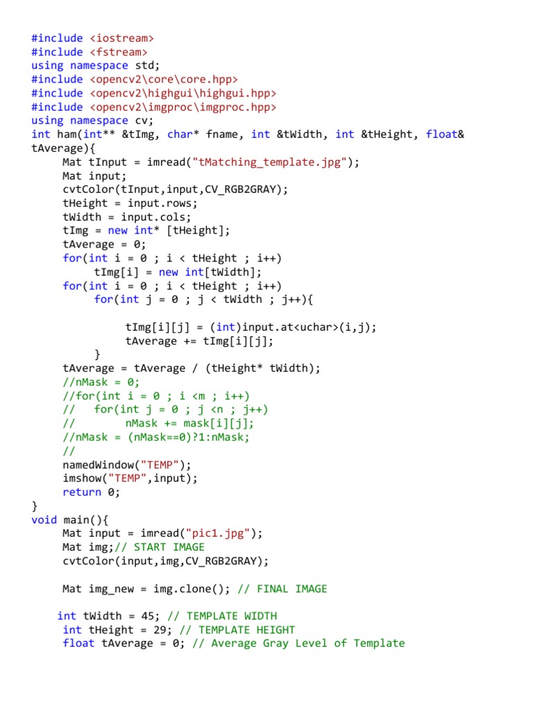 OPENCV - Topic 5 - Template Matching | PDF