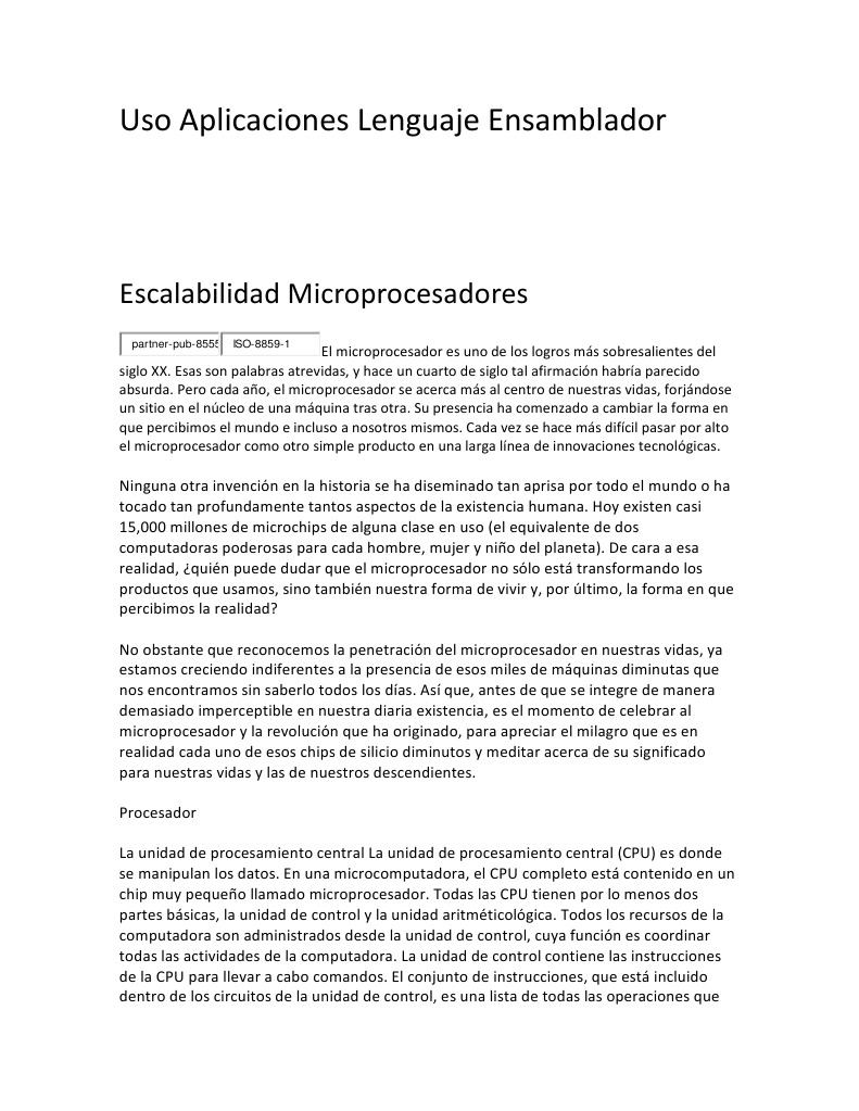 Unidad 1 de Lenguaje Ensamblador | Descargar gratis PDF | Memoria flash | Microprocesador