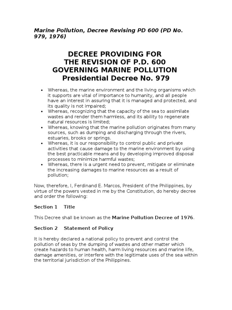 PD 979 | PDF | Sea | Water