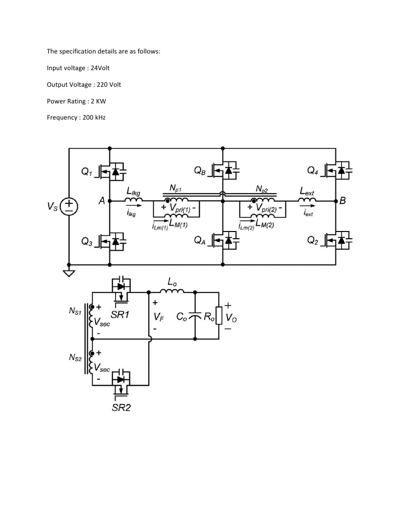 The Specification Details Are As Follows: Input Voltage: 24volt Output ...