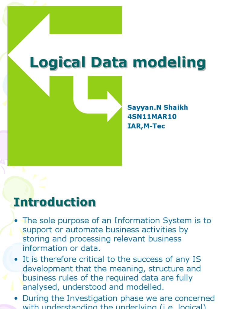 Logical Data Modeling Data Model Logic 6163