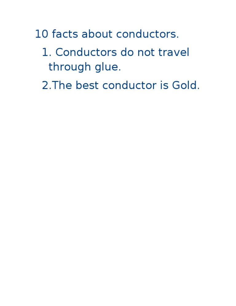 10 Essential Facts About Conductors | PDF | Young Adult