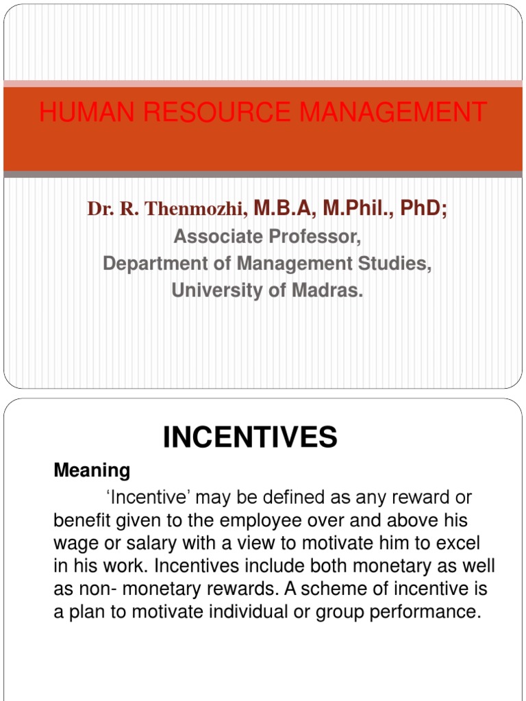 Incentives | PDF | Piece Work | Incentive