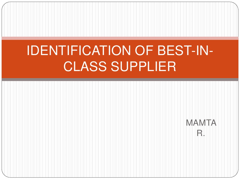 4 Identification of Best-In-class Supplier | PDF | Request For Proposal ...