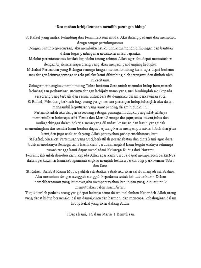 Doa Santo Rafael | PDF