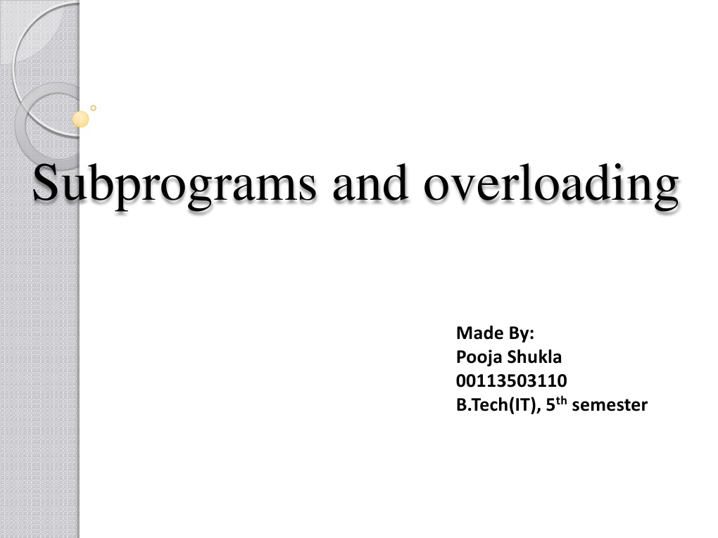 Subprogram And Overloading In Vhdl Pdf Subroutine Parameter Computer Programming 4255