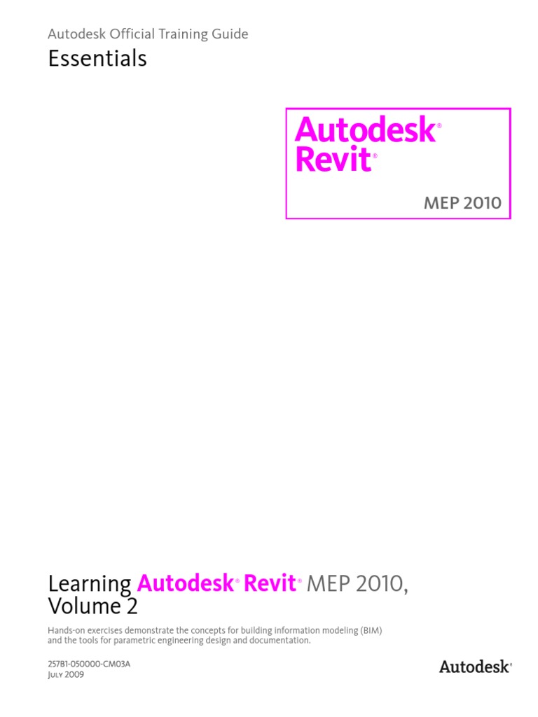 Autodesk Revit MEP Official Training Guide Essentials - Volume 2 | PDF ...