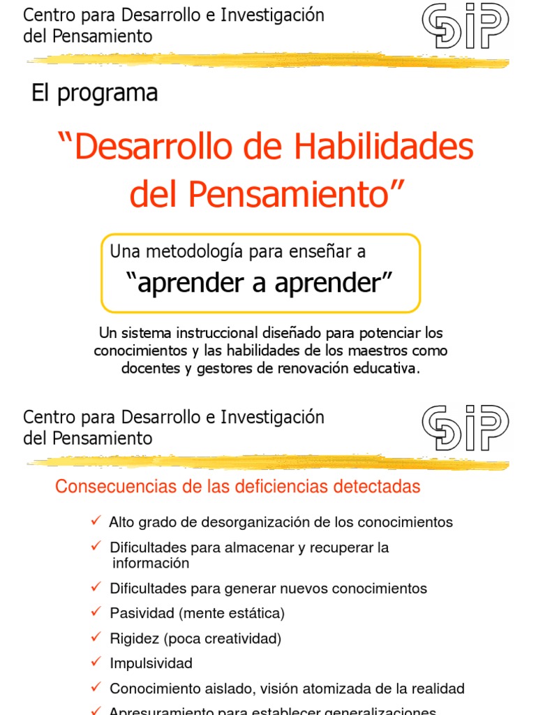 Desarrollo de Habilidades Del Pensamiento | PDF | Creatividad | Aprendizaje