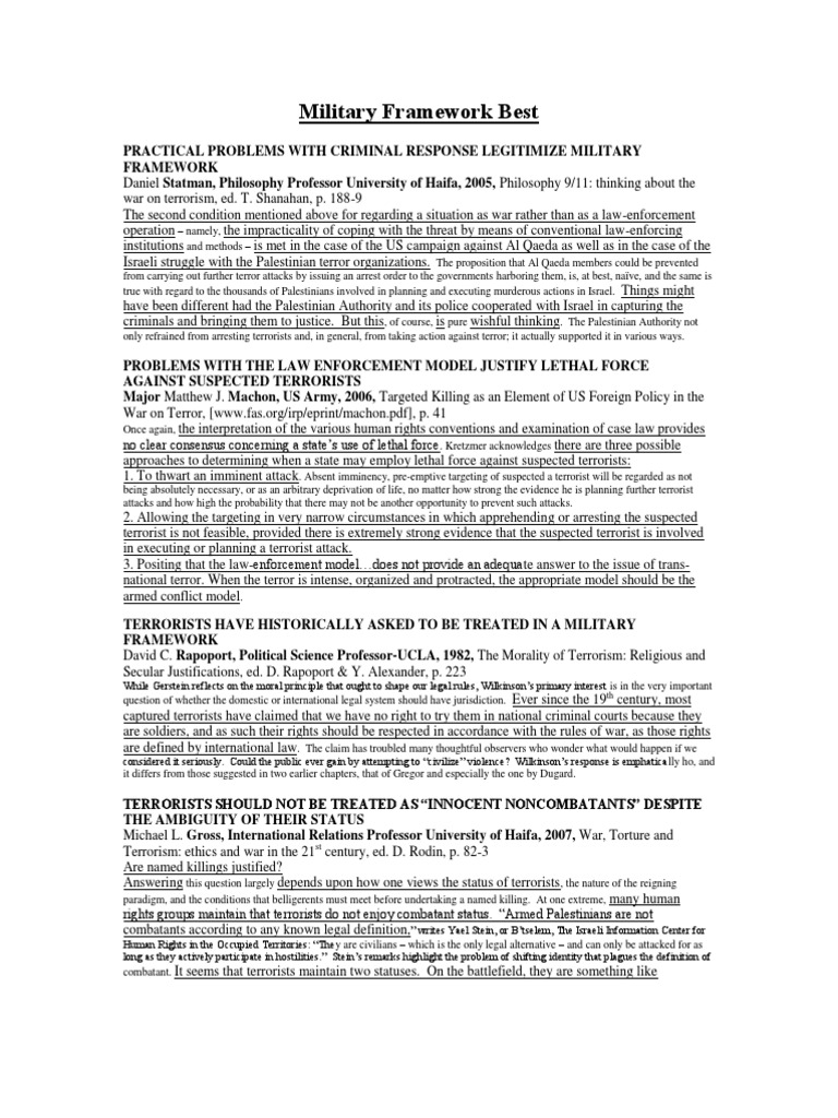 Military Framework Best-Neg | PDF | Guantanamo Bay Detention Camp ...