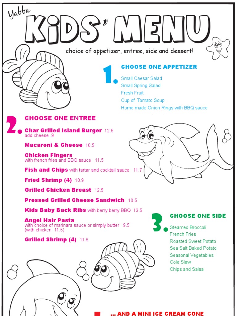 Yabba Kids Menu | PDF
