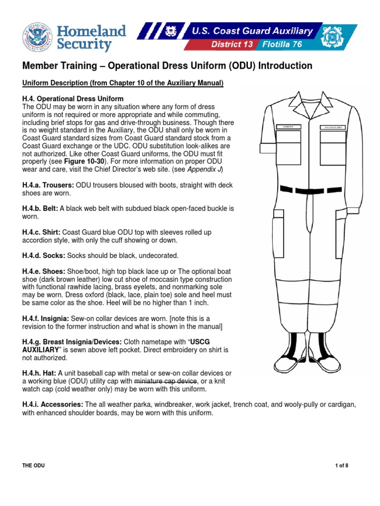 2009.01.11 - ODU Uniform Presentation | PDF | United States Coast Guard ...