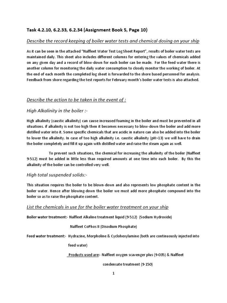 Boiler Water Tests | PDF