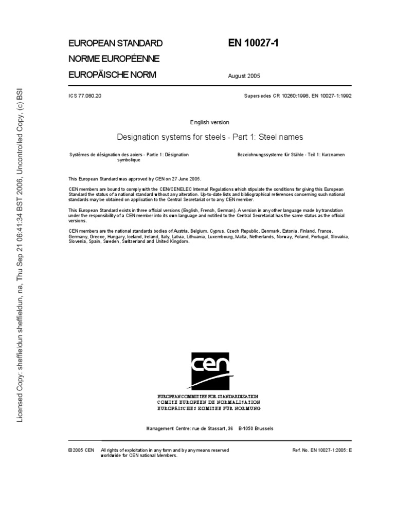 EN 10027-1-Open | PDF