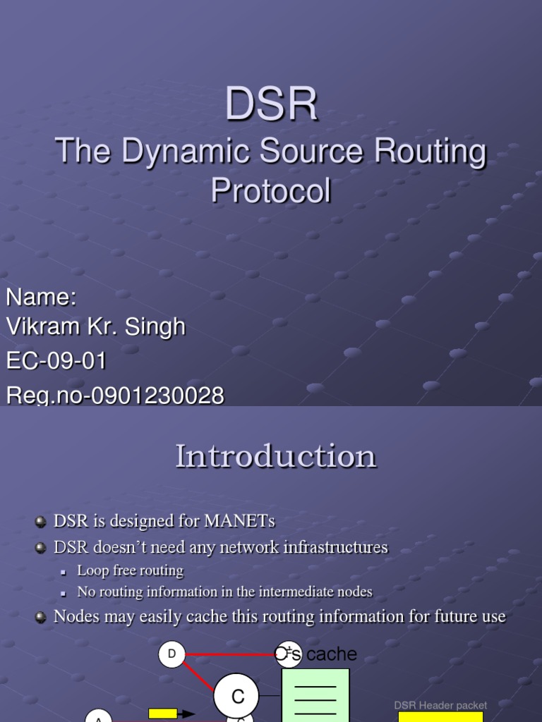 DSR | PDF | Routing | Network Architecture