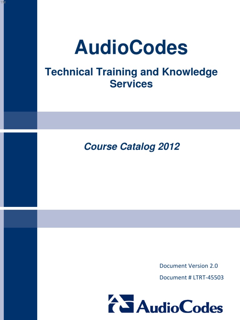 Catalogo Certificaciones Audiocodes | PDF | Voice Over Ip | Telephony