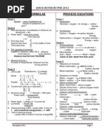 Science Formula Sheet For Class 8 | PDF