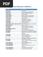 Calendario Cívico de Honduras 2024 | PDF | Honduras