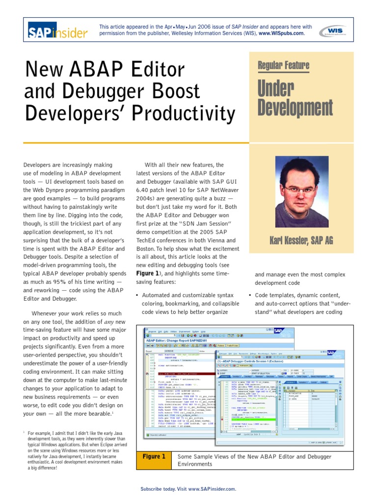 ABAP Debugger New | PDF | Debugging | Computer Programming ABAP Debugger New | PDF | Debugging | Computer Programming