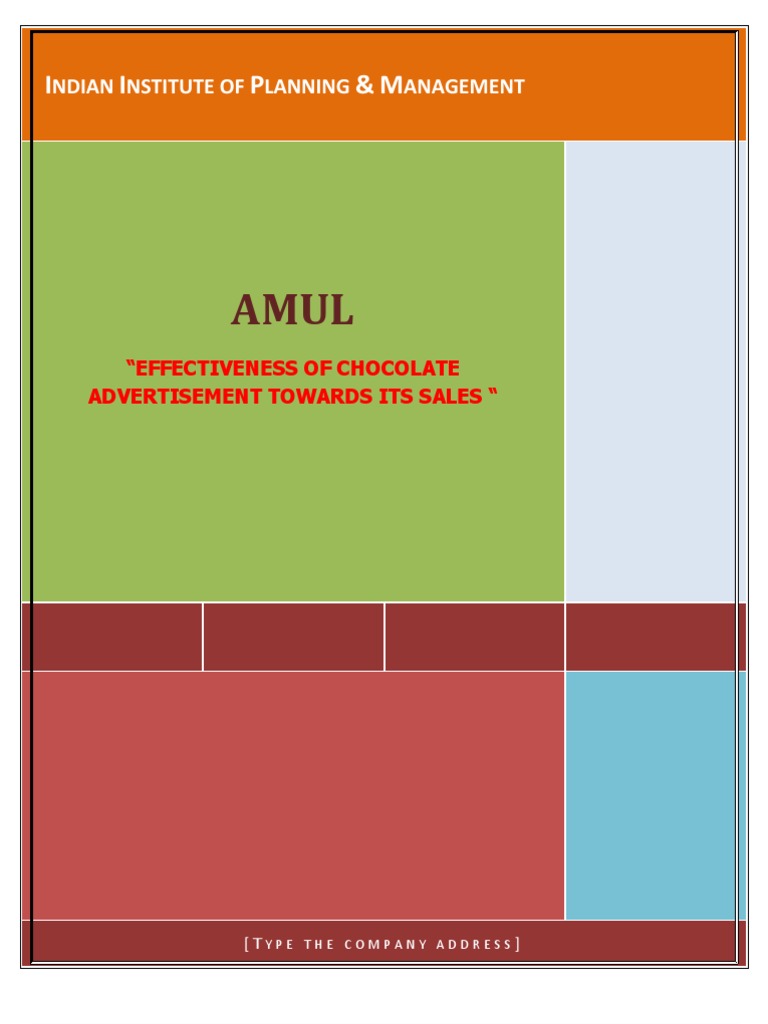 Amul Sales | Sampling (Statistics) | Questionnaire