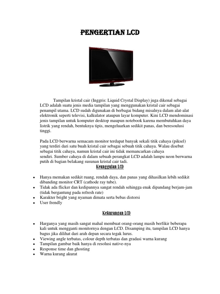 Pengertian LCD | PDF