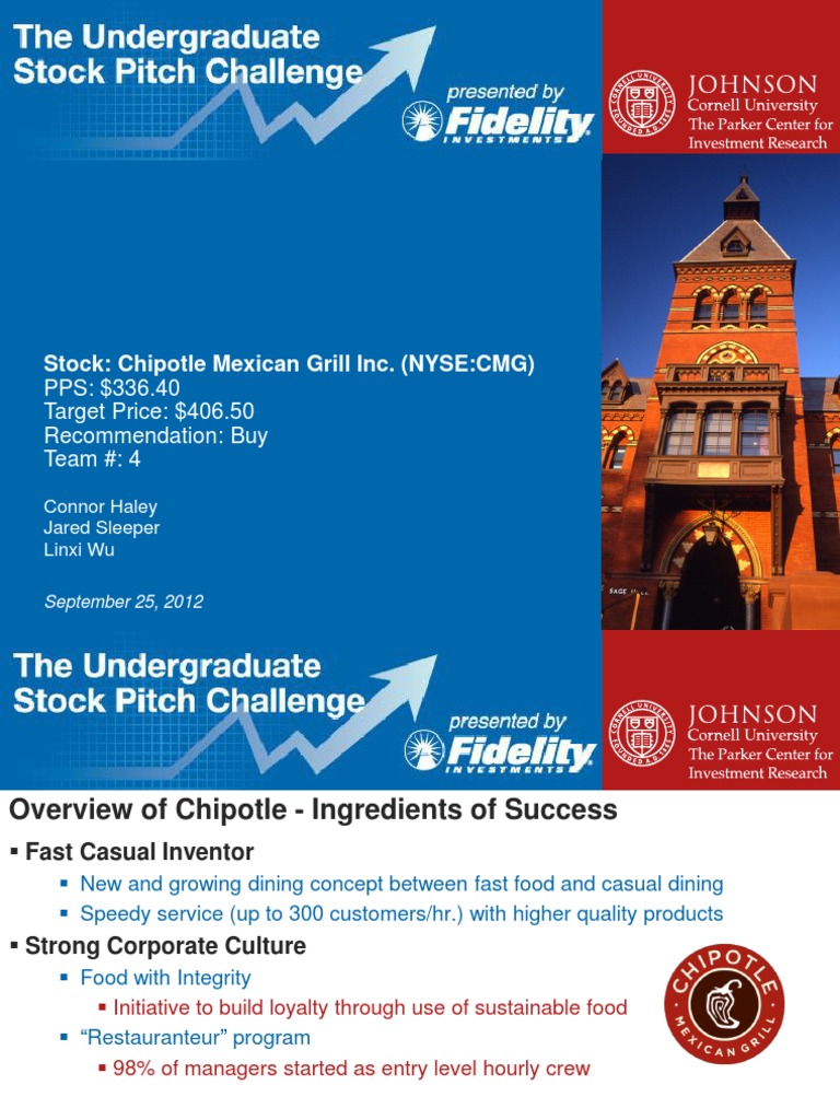 Chipotle Pitch Team4.Haley - Sleeper.wu | PDF | Discounted Cash Flow ...