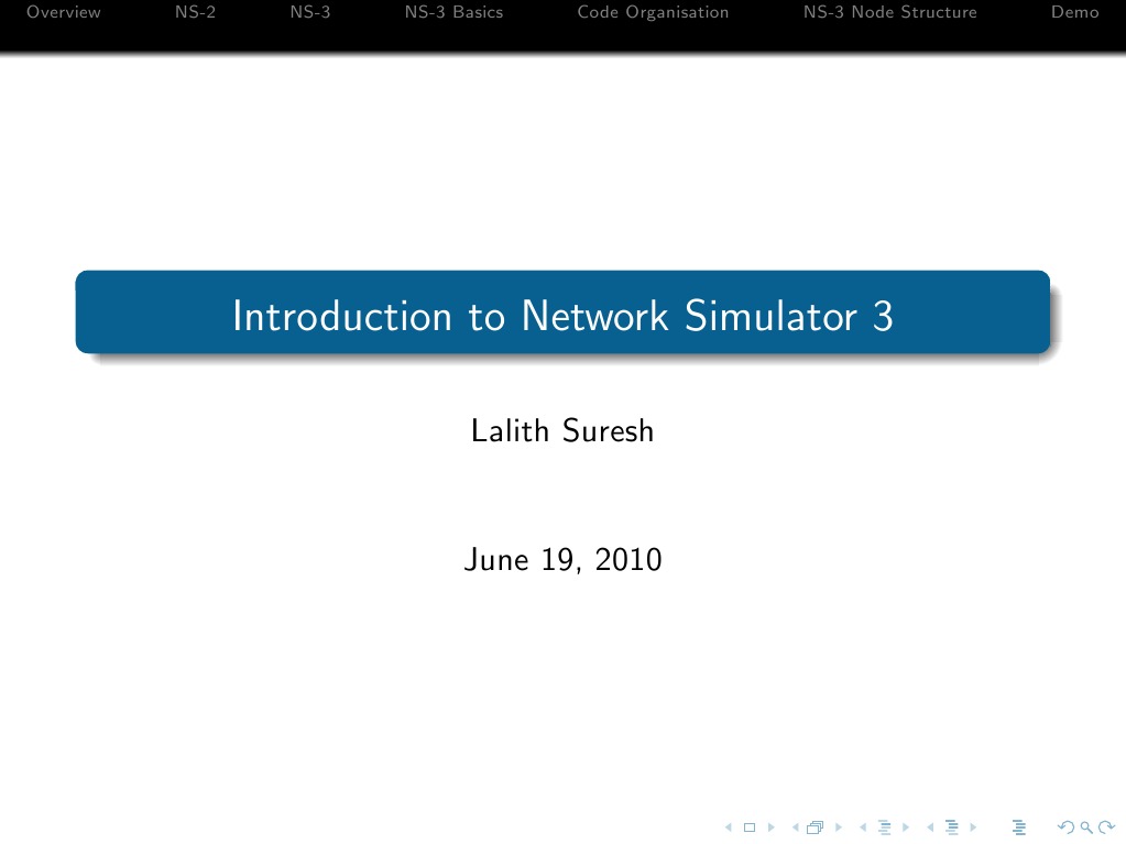 Introduction To Network Simulator 3: Lalith Suresh | PDF | Network ...
