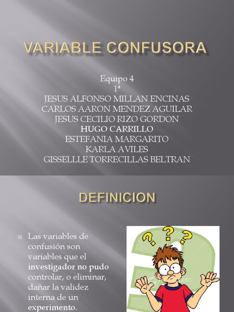 Variable Confusora | PDF | Relaciones personales, crianza y desarrollo ...