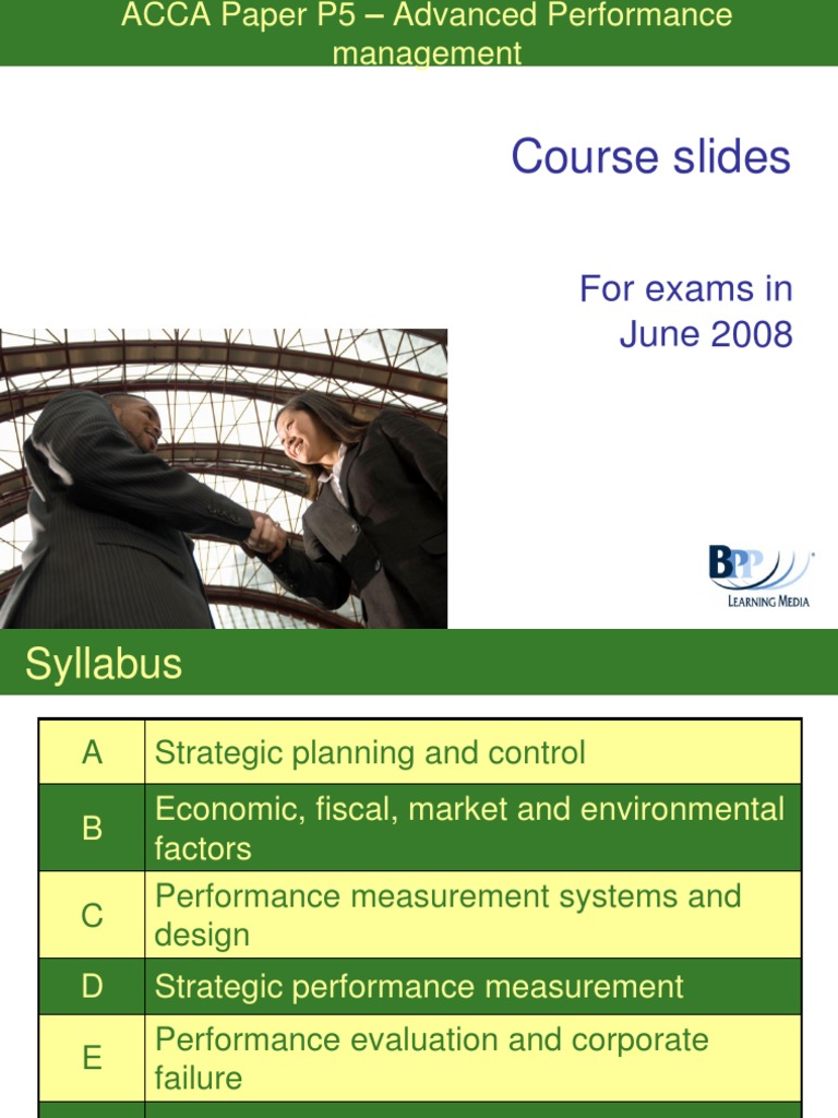 ACCA P5 Advanced Performance Management Slides | PDF | Profit ...