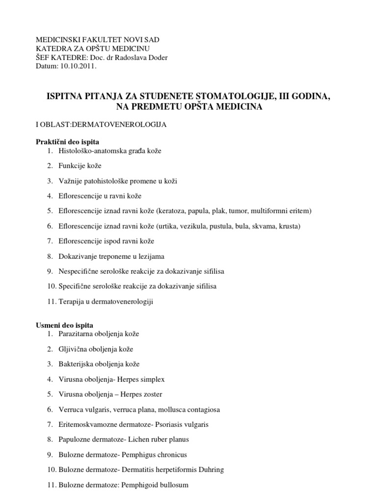 Ispitna Pitanja | PDF