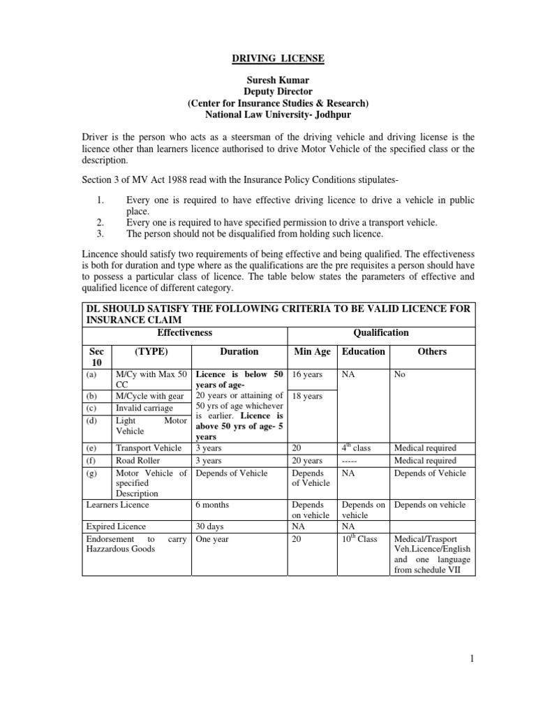 Driving Licence Basics | PDF | Driver's License | Bus