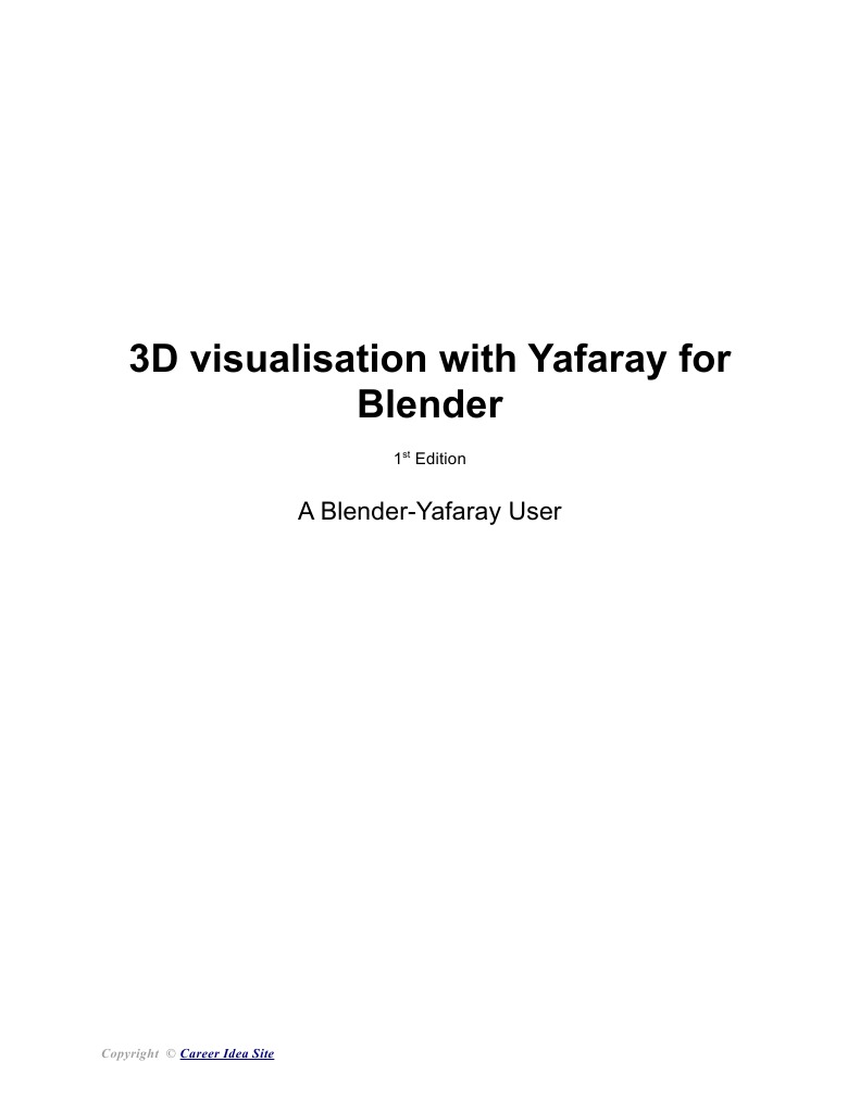 Yafaray Blender Book | PDF | Rendering (Computer Graphics) | Texture Mapping