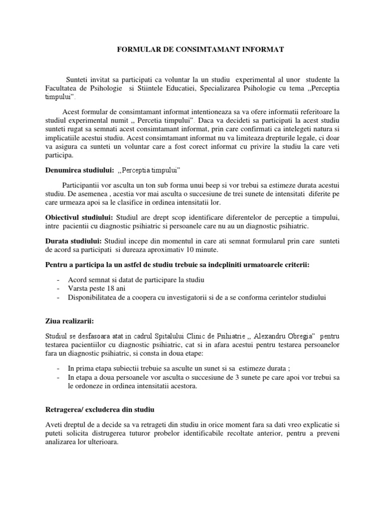 Formular Consimtamant