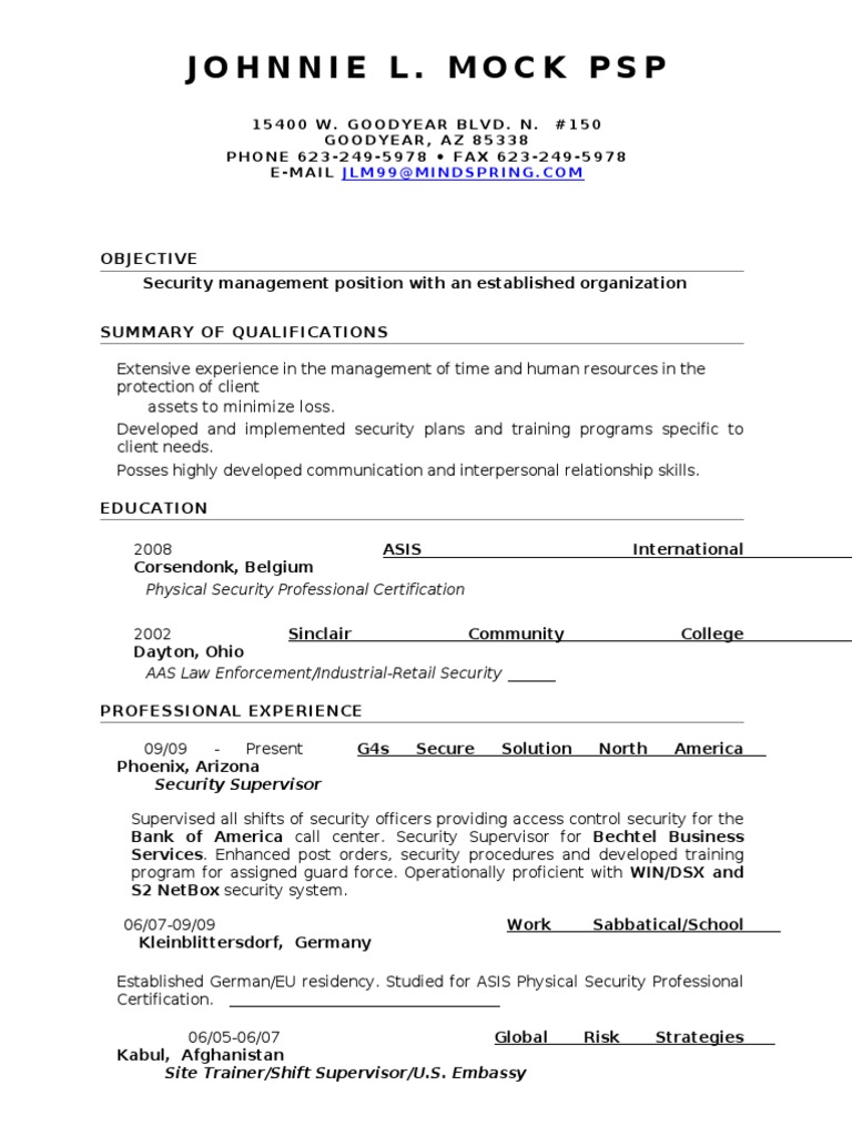 Resume Mock | PDF | United States Army | Sniper