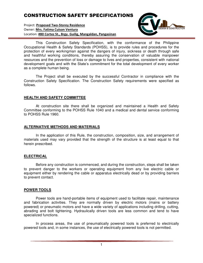 Construction Safety Specification | PDF | Scaffolding | Crane (Machine)