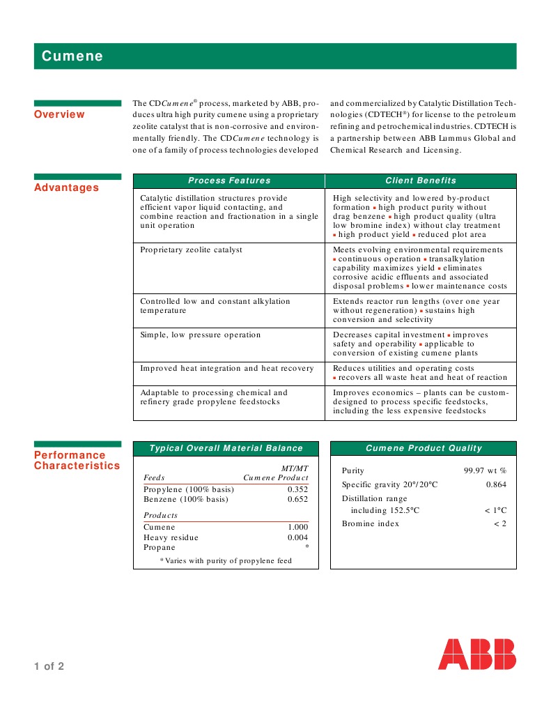 Cumene | PDF