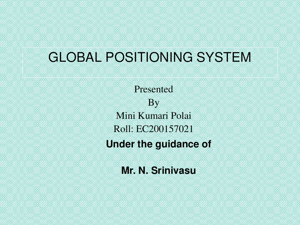 Global Positioning System | PDF | Science & Mathematics | Technology ...