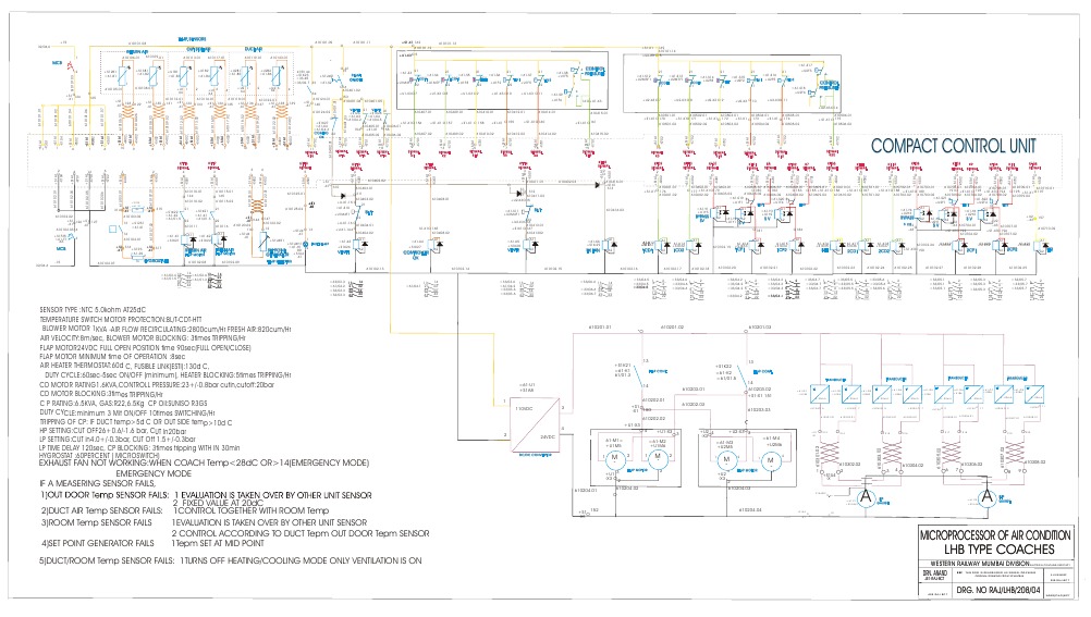 LHB AC Coach Wiring and Control Diagram | PDF | Hvac | Home