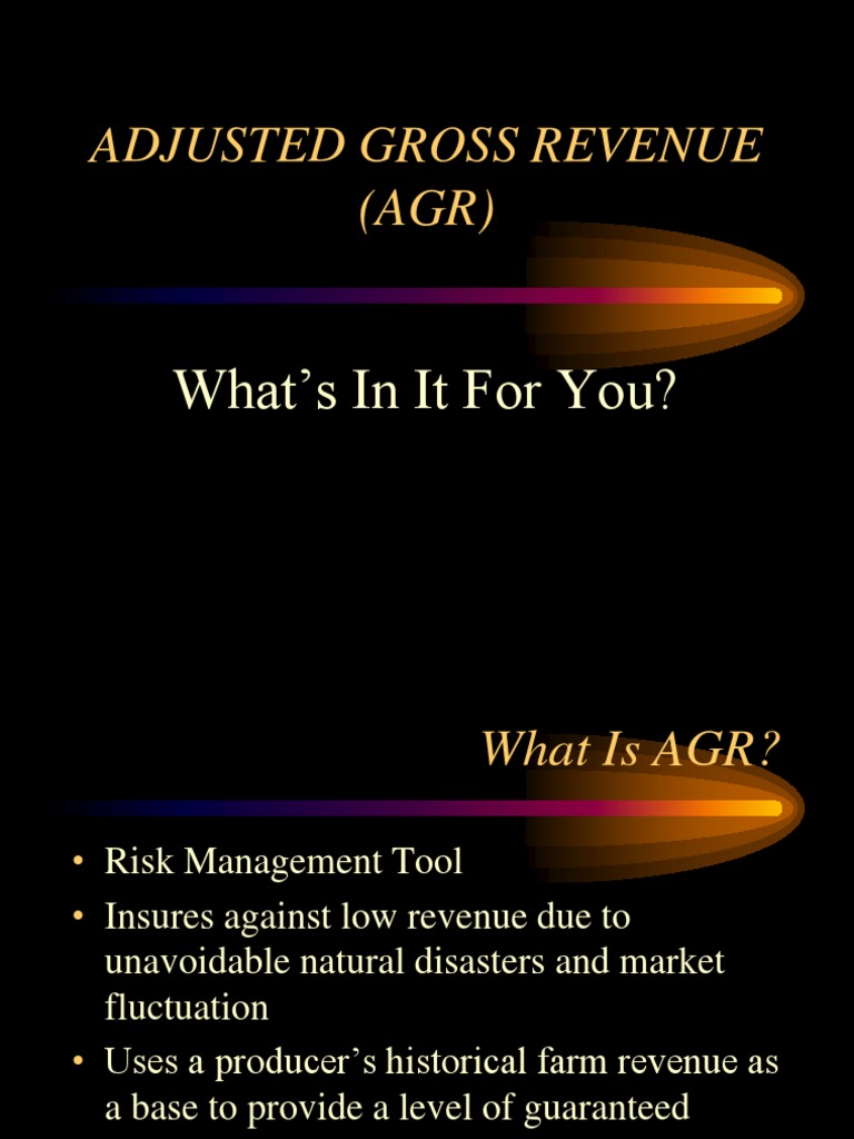 Adjusted Gross Revenue (AGR) : What's in It For You? | PDF | Insurance ...